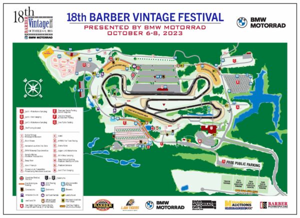 Barber Vintage Festival Park Map | Barber Vintage Motorsports Museum